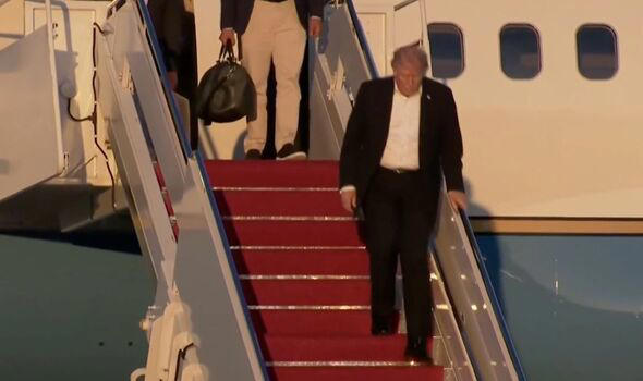 Fox News halts for Trump as he 'stumbles' down stairs and health fears ...