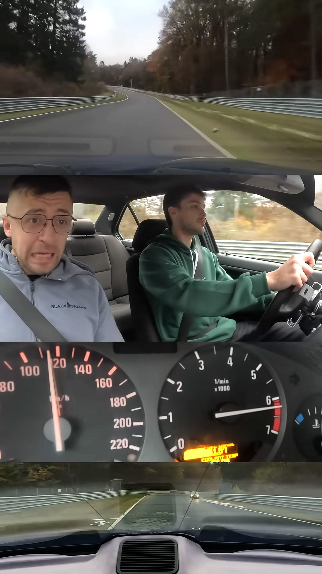 This BMW E36 first lap on the Nürburgring gets tense