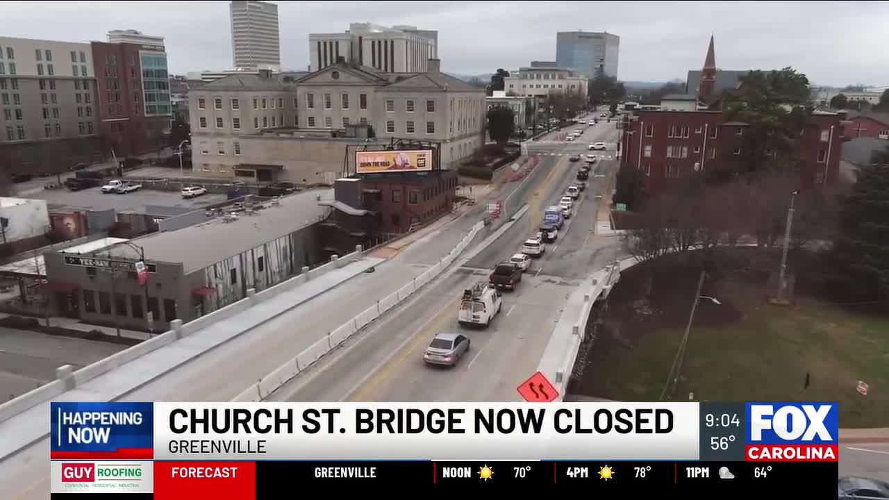 Church Street bridge in downtown Greenville now closed for final phase ...