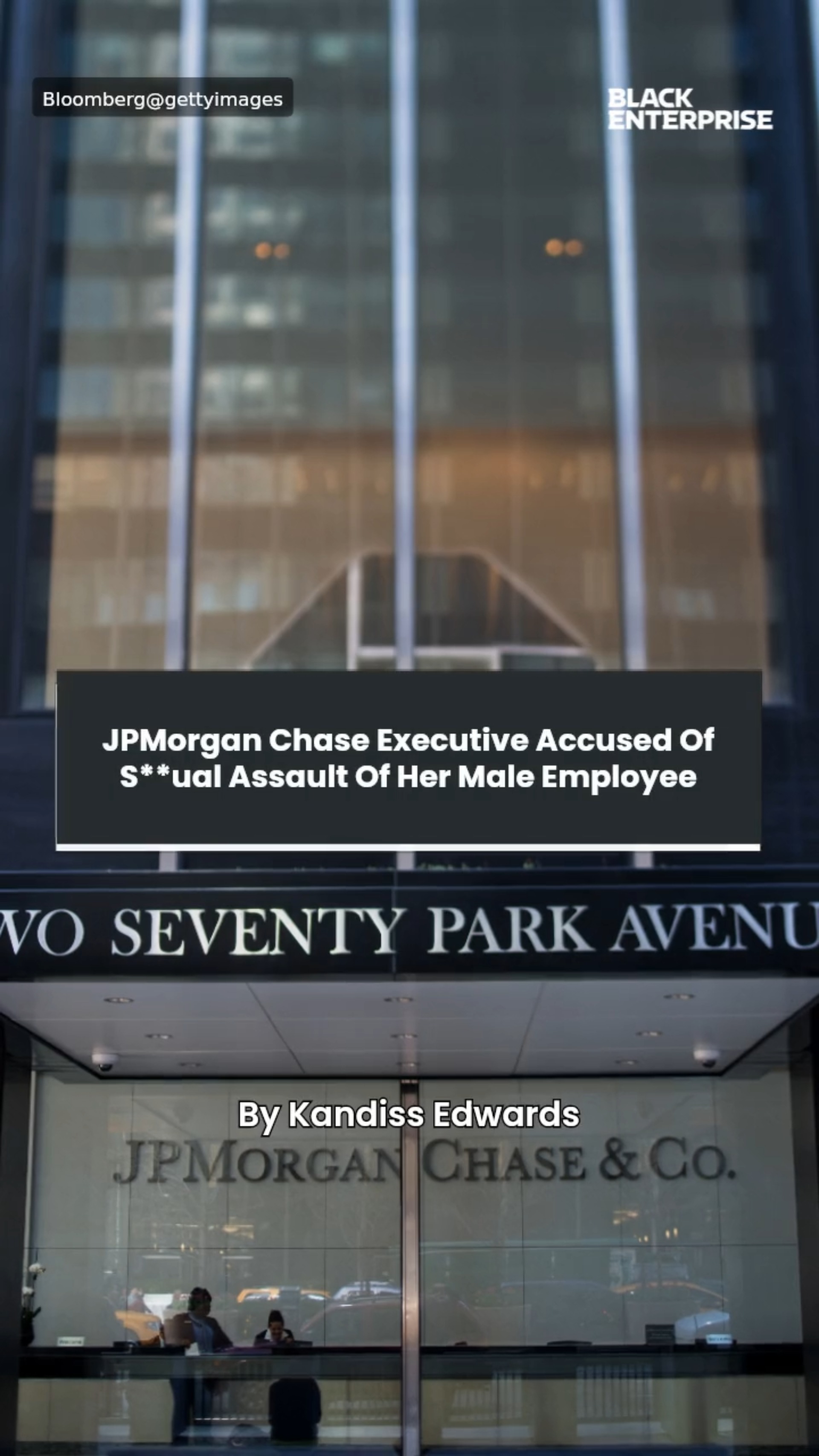 JPMorgan Chase executive accused of s**ual assault of her male employee