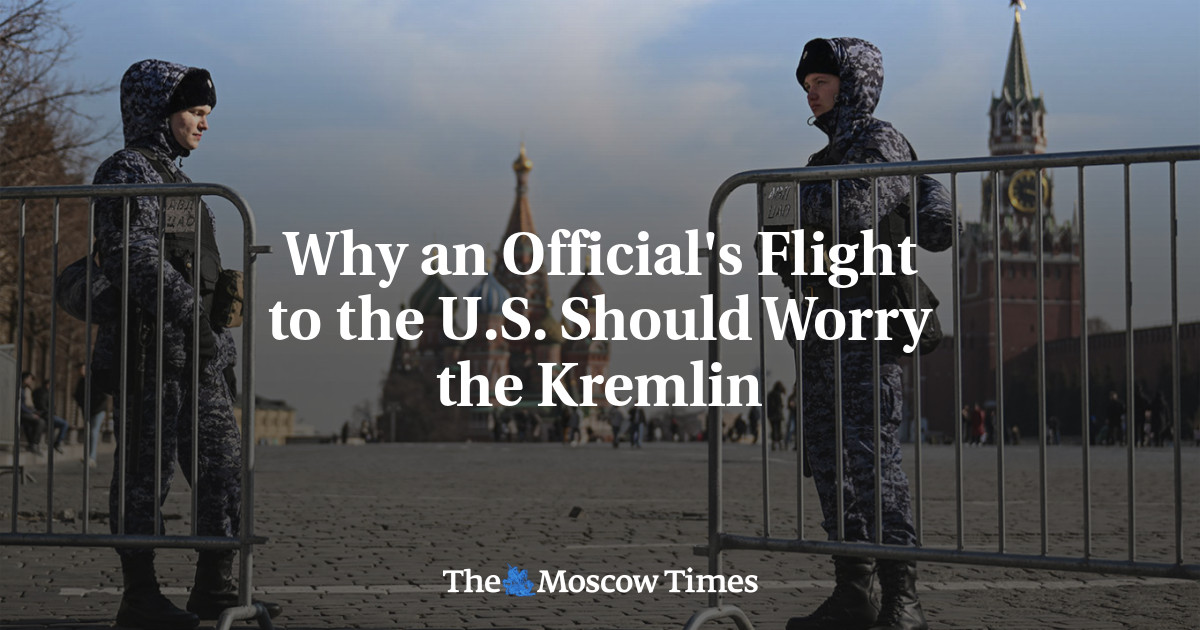 Kevin Riehle: Why an official's flight to the US should worry the Kremlin