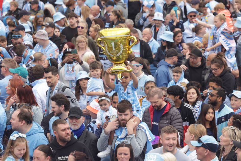 Sea of smiling Sky Blues fans in pictures at Coventry City FC promotion ...