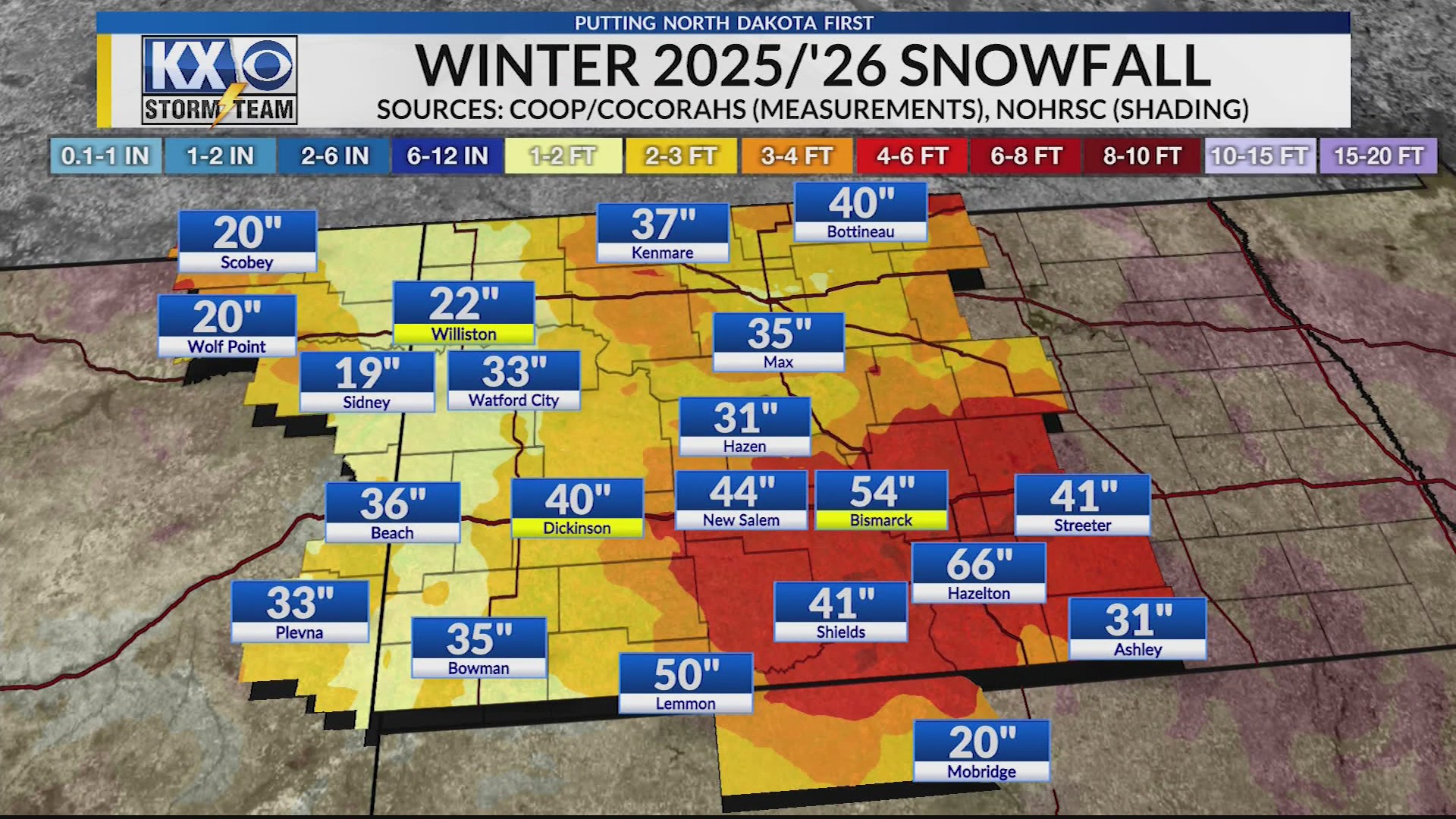 Winter 2025/26 snow totals recap