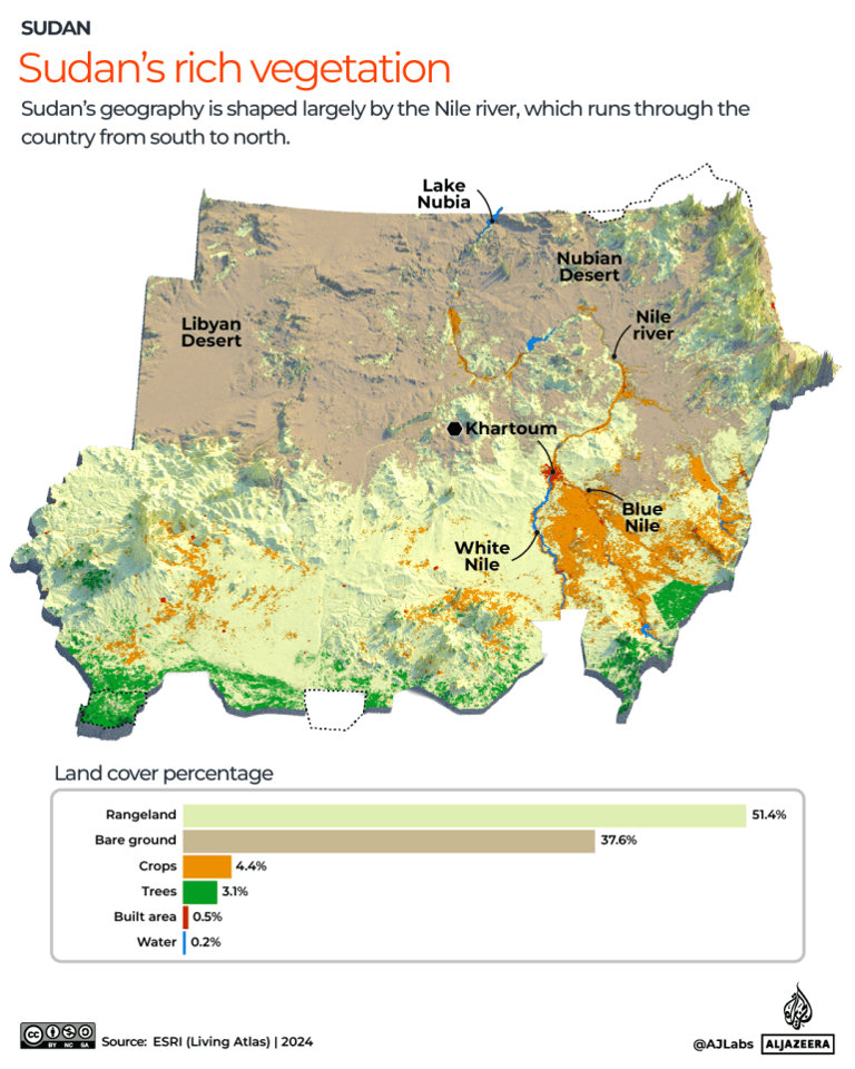 Satellite imagery reveals how Sudan’s war scorched its ‘breadbasket’