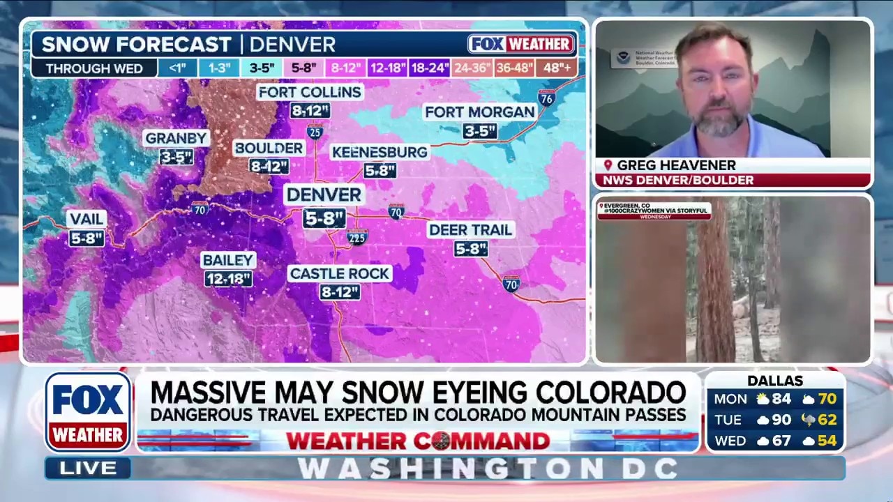 Winter storm watch issued for Denver as late-season heavy snow targets ...
