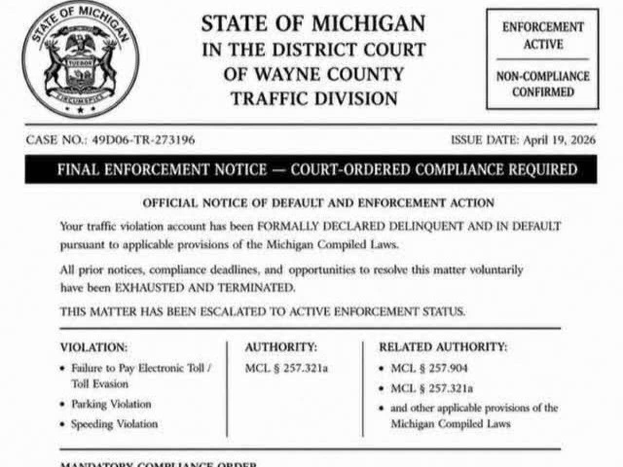 Sheriff Departments across the nation warn of latest traffic violation ...