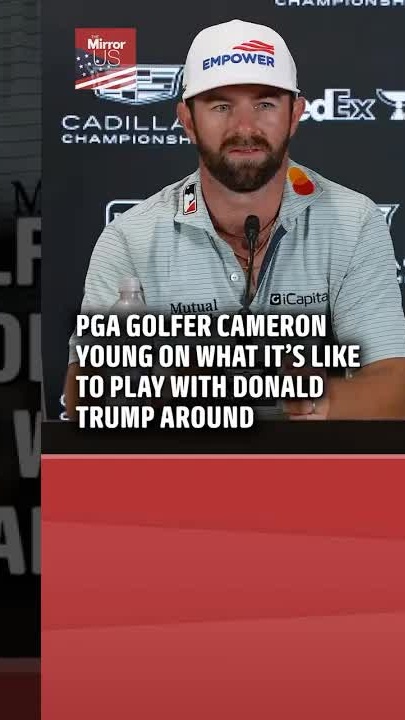 Cameron Young on golfing with Donald Trump nearby