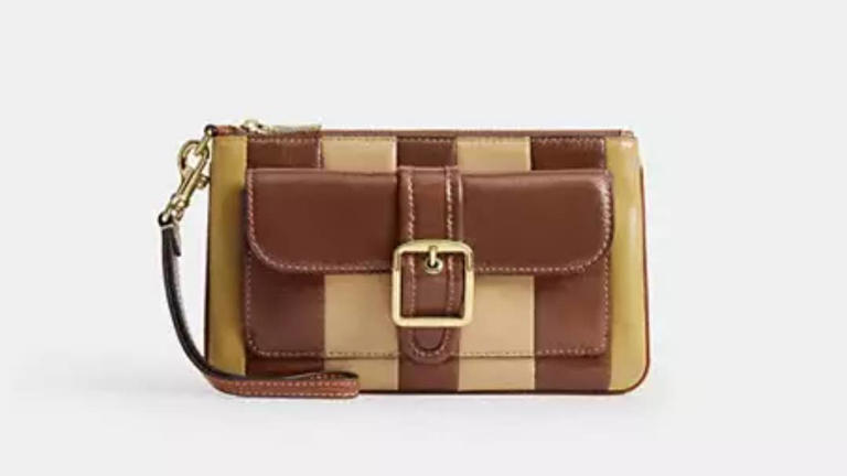 Coach Outlet's new striped patchwork design comes in 4 styles and 2 colors