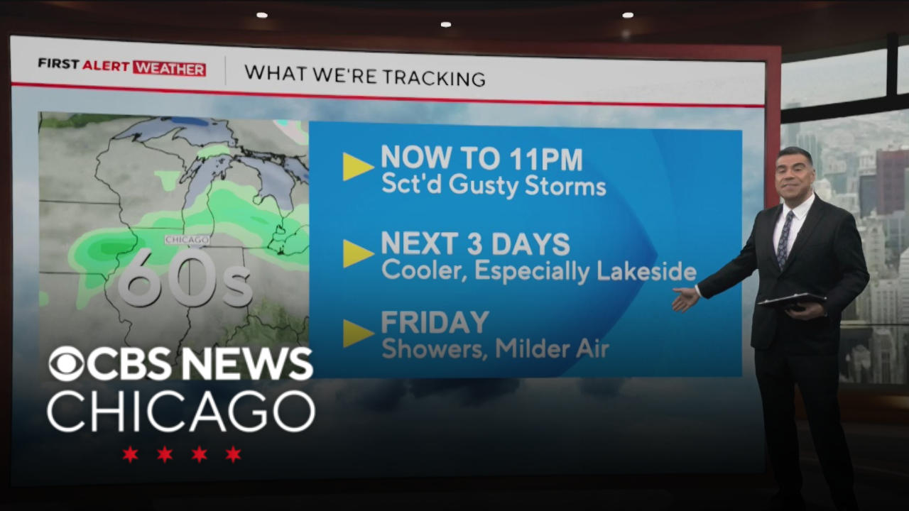 Storm chance Monday evening for Chicago area