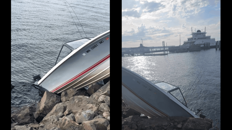 Speeding boat with unconscious driver nearly hits ferry, crashes onto ...
