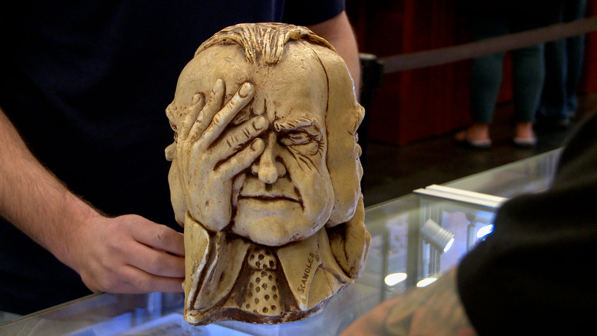 Richard Nixon head candle