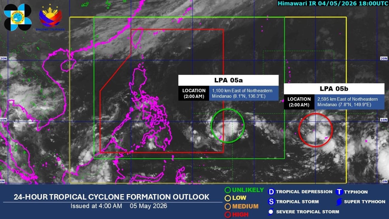 Cloudy skies, rains expected on Friday as trough, easterlies affect PH
