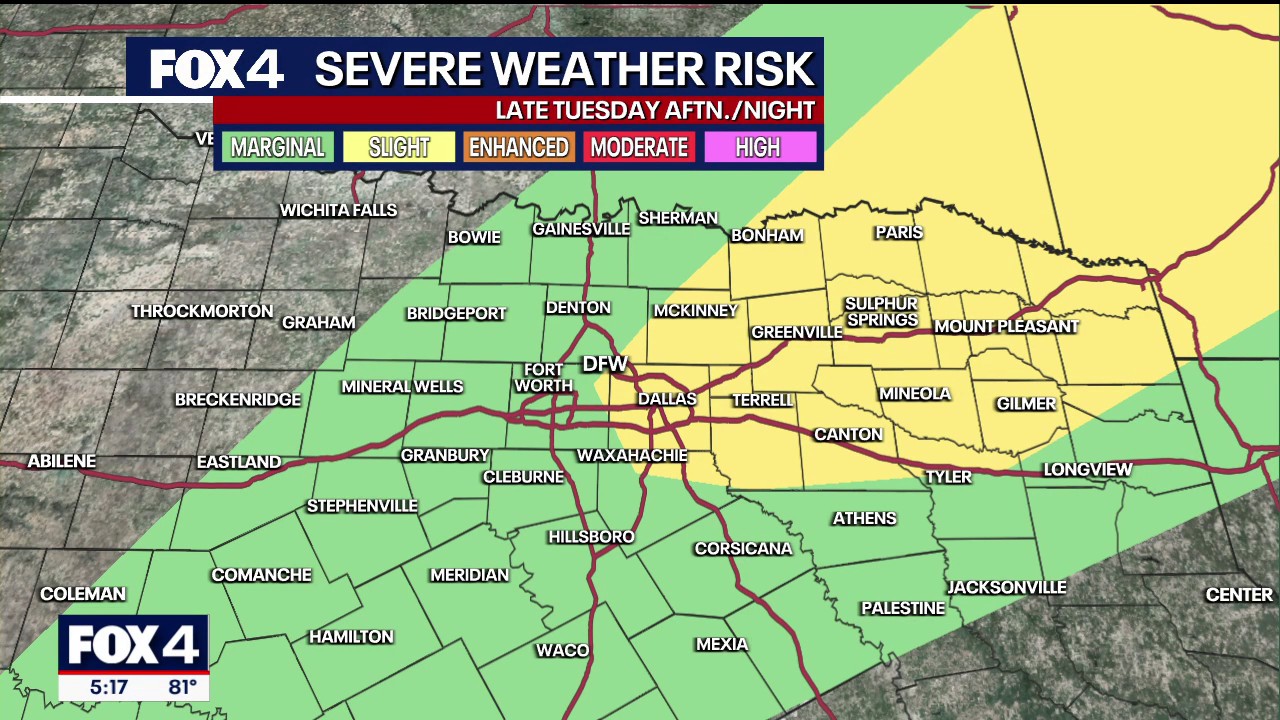 Dallas weather: May 4 evening forecast