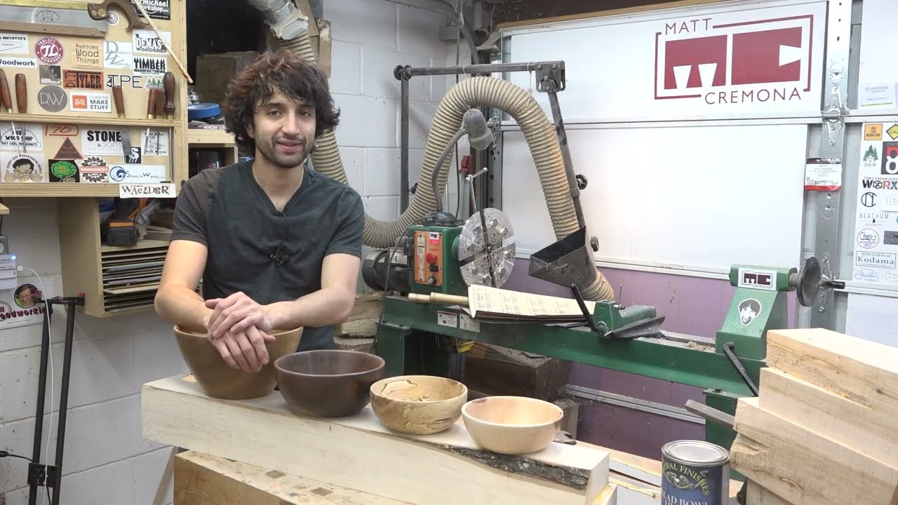 Finish turning bowls in the old shop