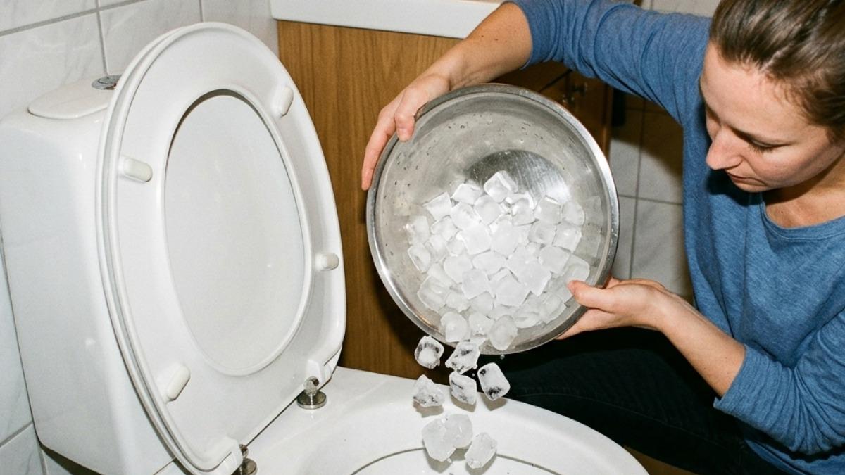 El truco de echar cubitos de hielo en el inodoro, ¿para qué sirve?