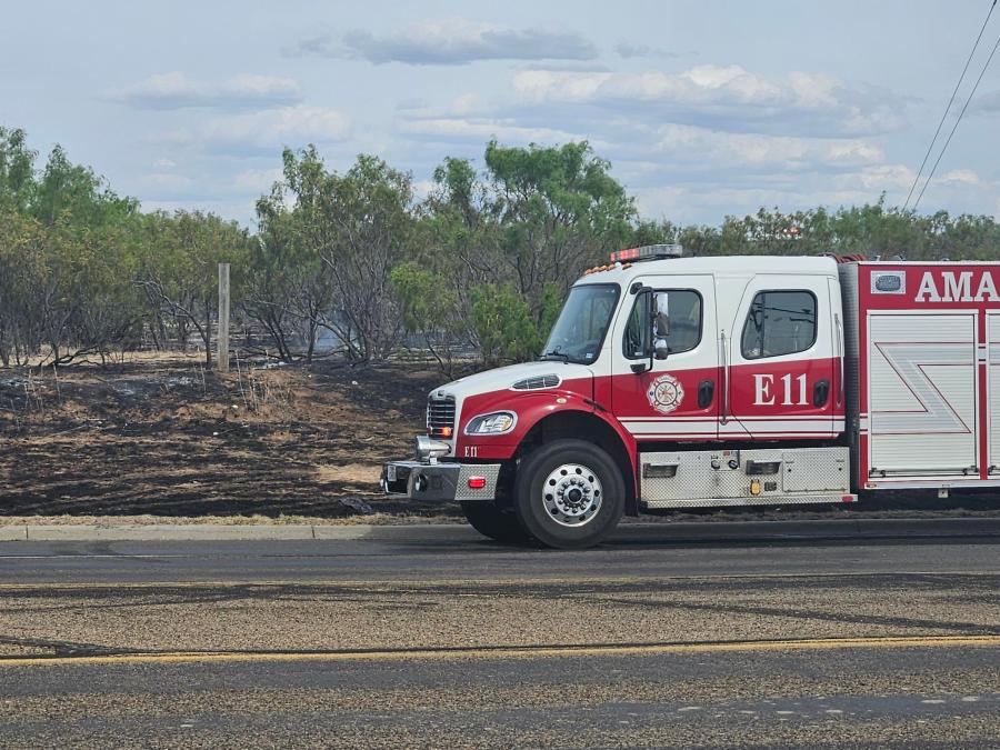 Crews working fire in northwest Amarillo Monday