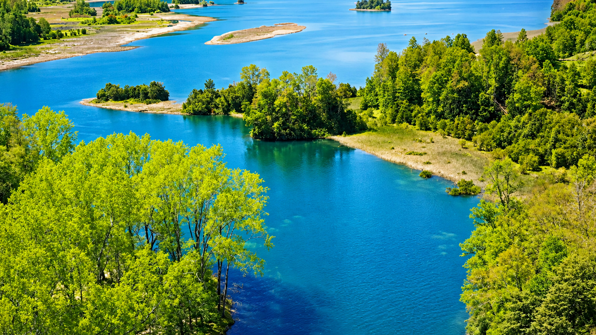 A crystal clear blue lake hidden in southern Chile