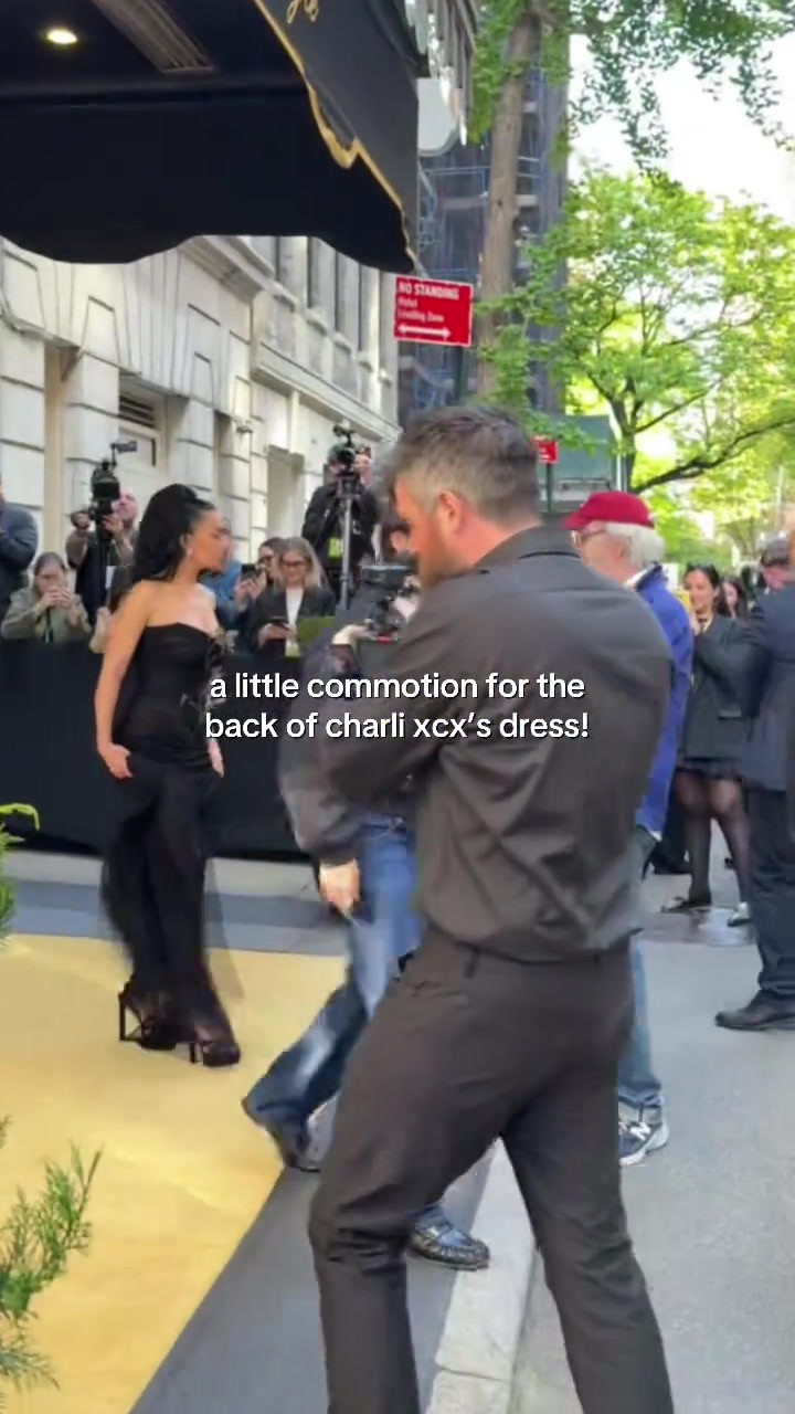 A little commotion for the back of Charli XCX’s Met Gala dress