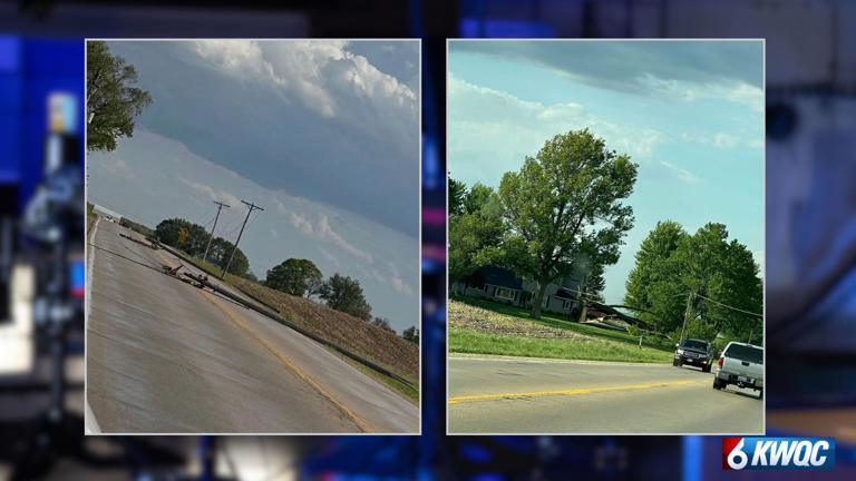 Multiple power poles knocked over on Route 78, several without power