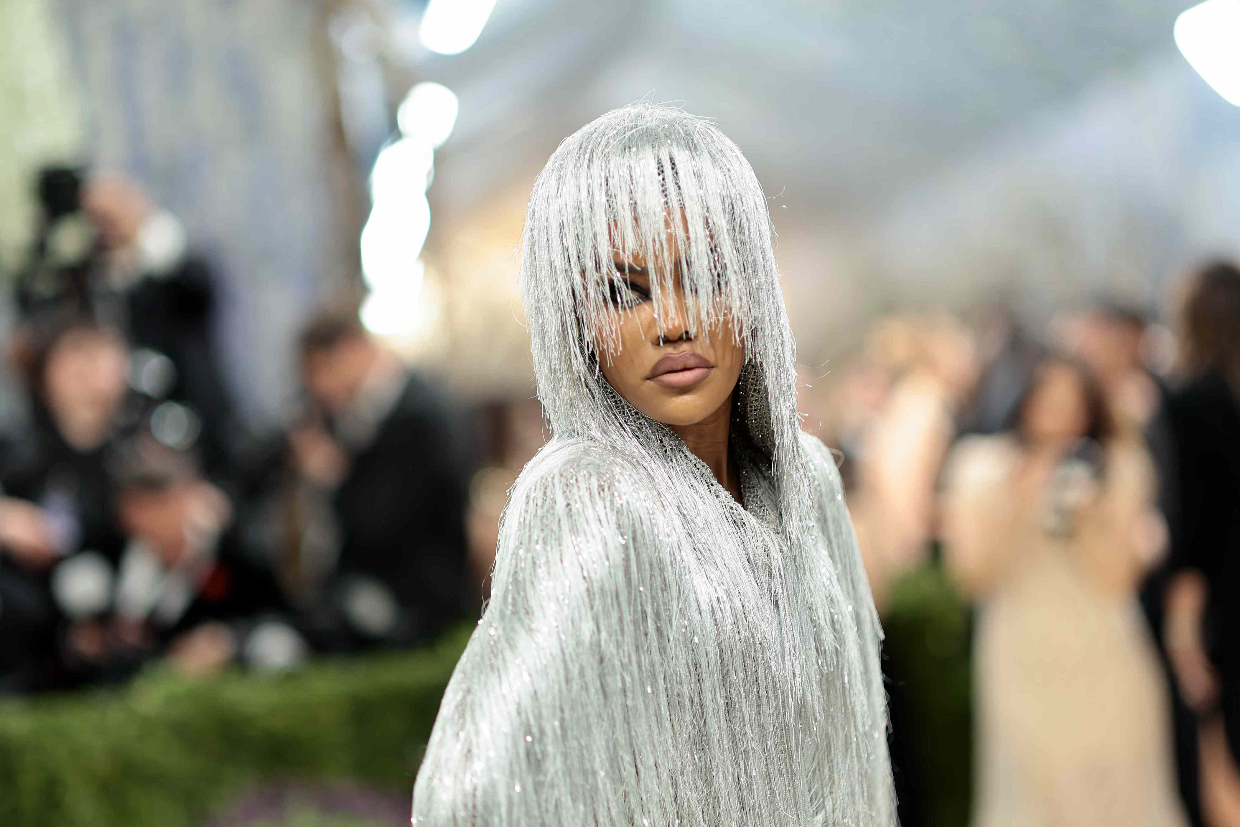 Teyana Taylor is blinding at Met Gala 2026 in a chainmail gown covered ...