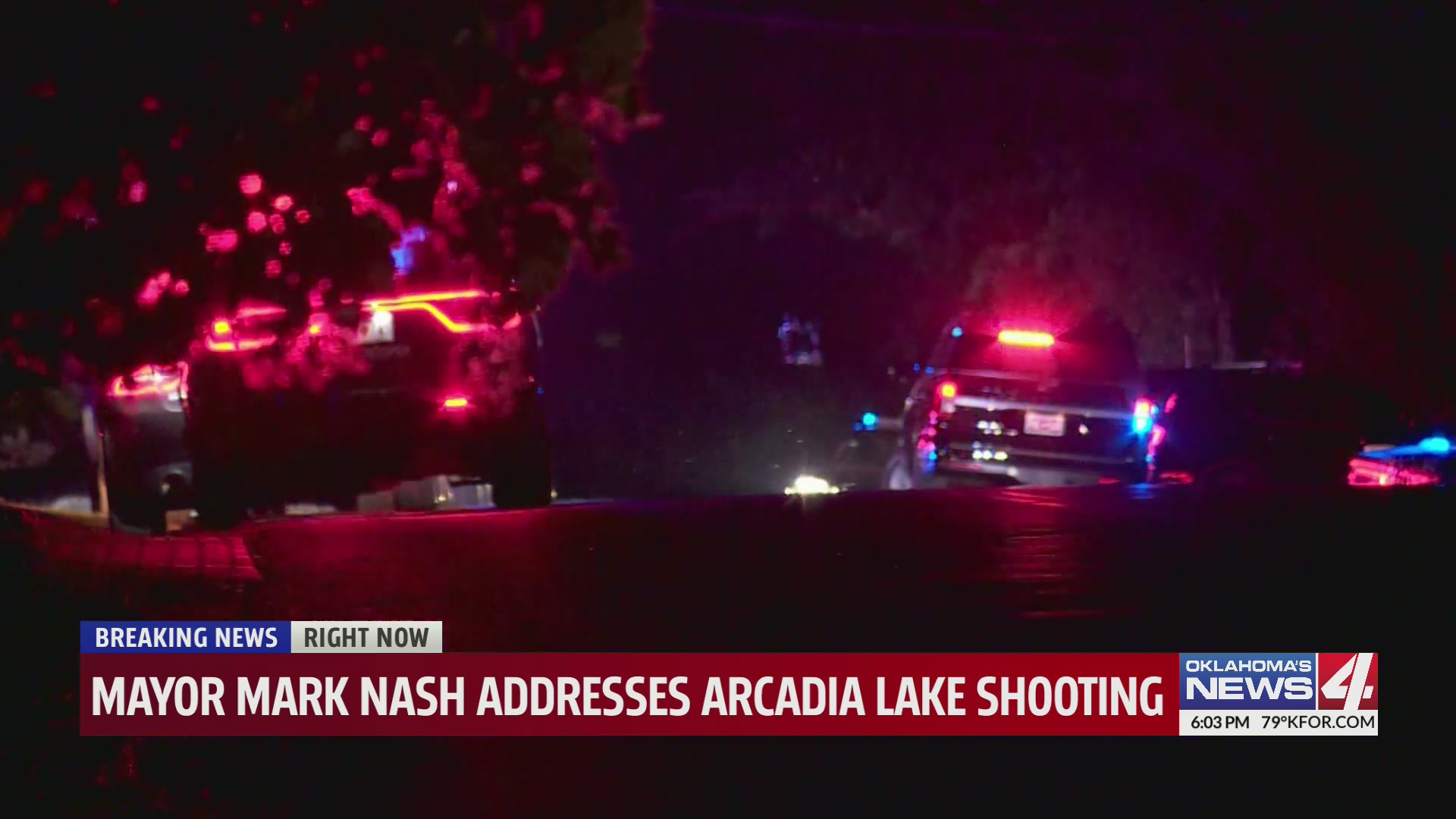 Mayor Mark Nash addresses Arcadia Lake shooting
