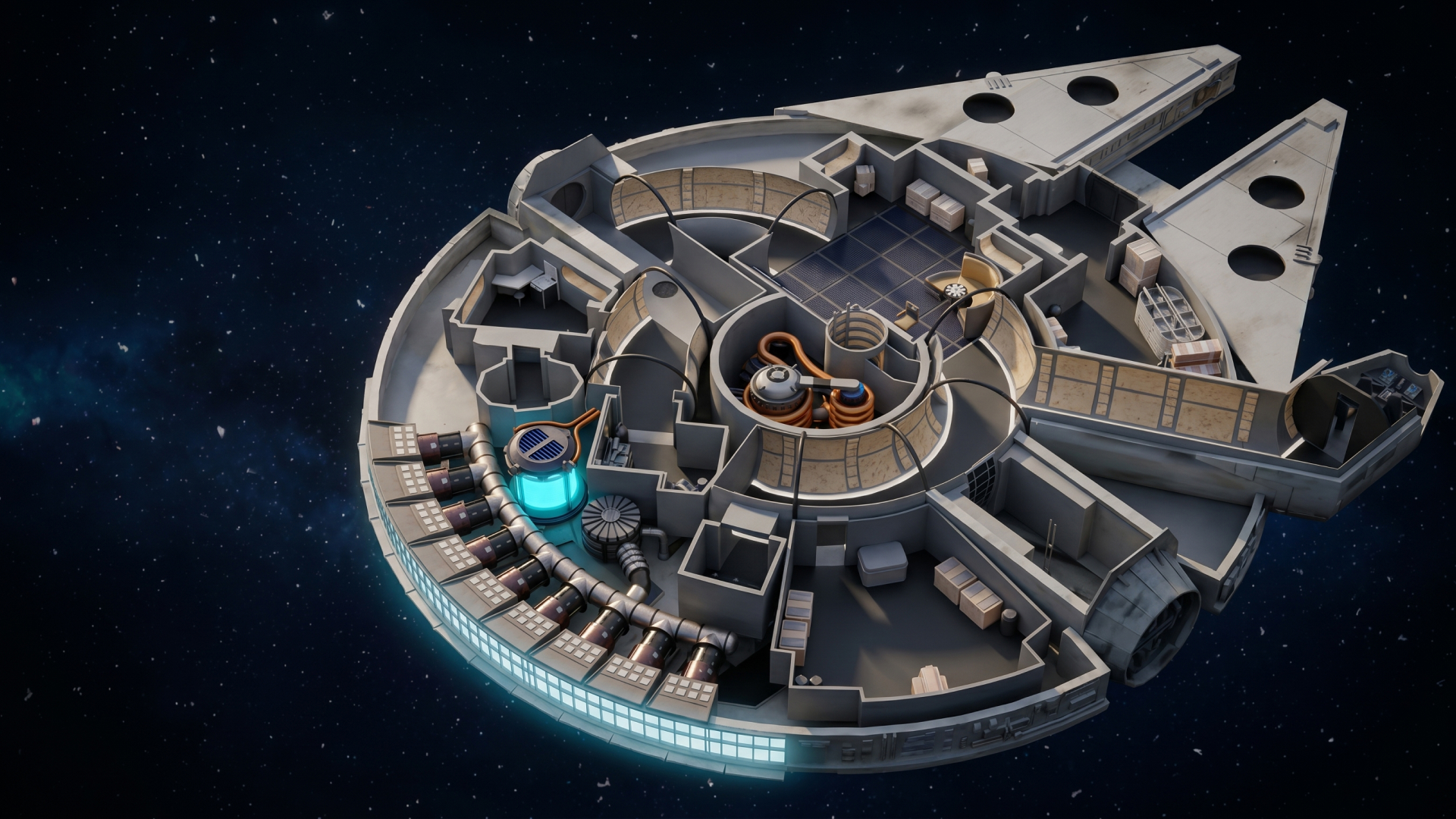 What's hidden inside the Millennium Falcon?