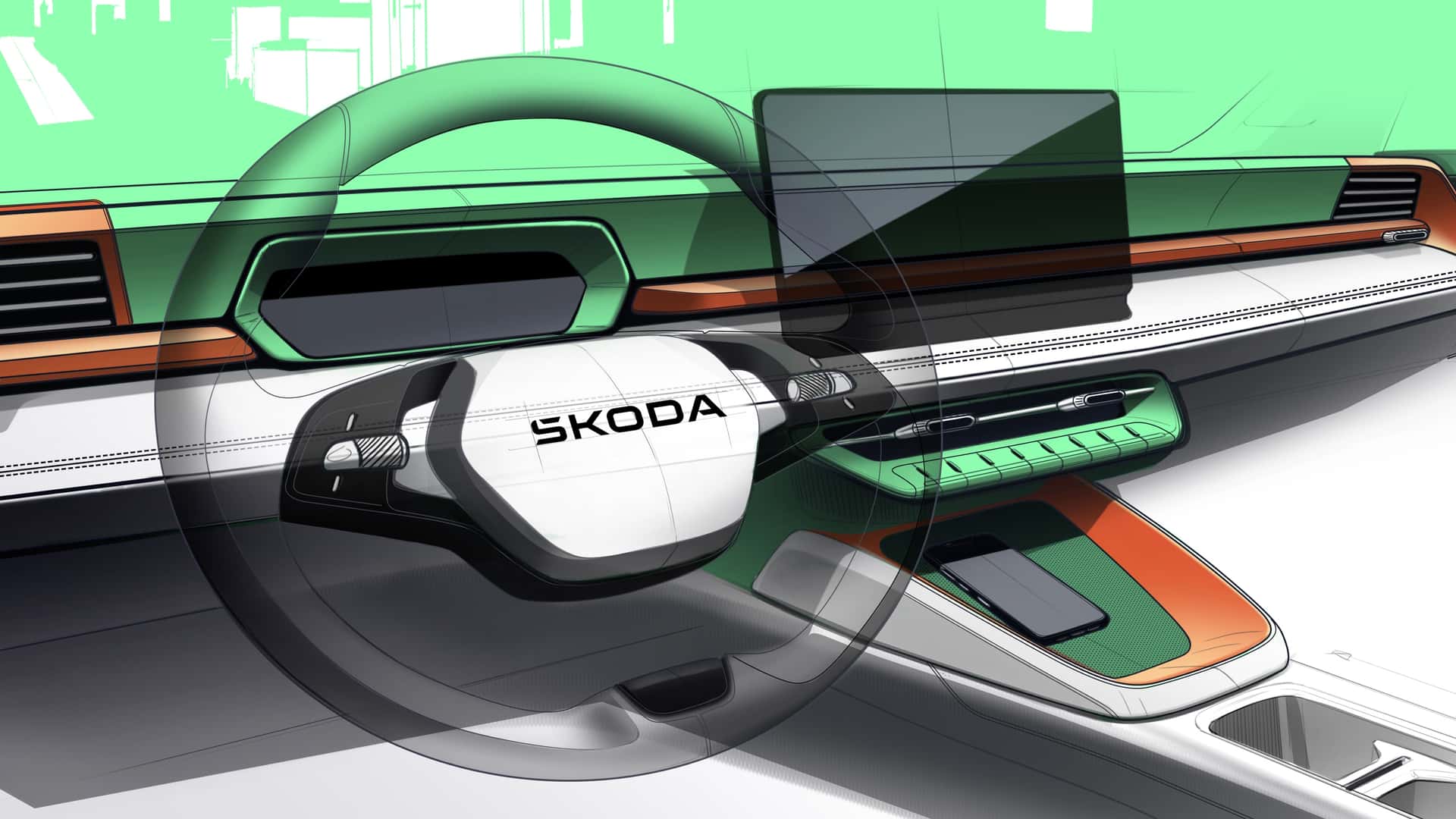 Yeni Skoda Epiq'in iç mekanı nasıl görünecek?