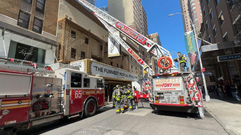 Fire breaks out at historic Broadway theater that hosts 'The Book of ...