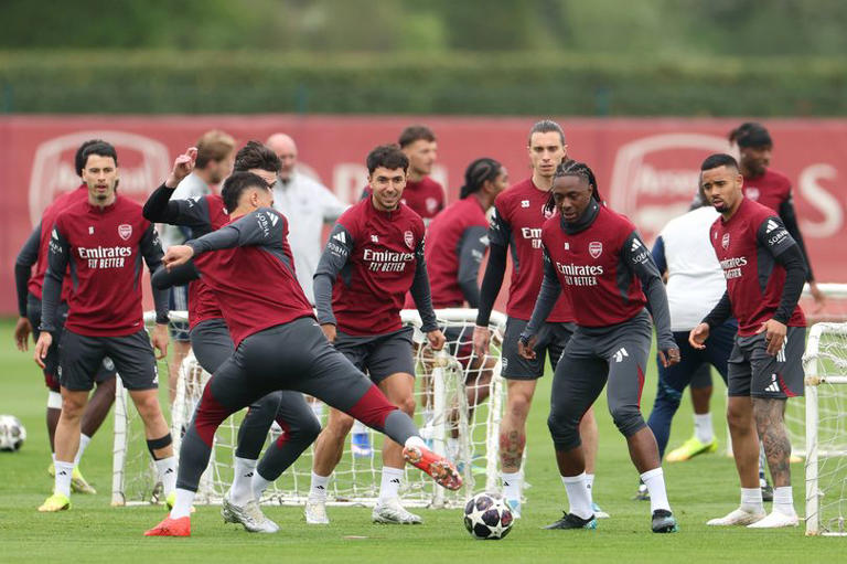 Arsenal missing four players during training as preparations ramp up ...