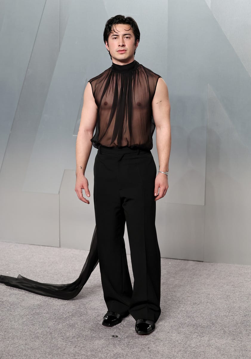 Hudson Williams reveals a chest-baring Balenciaga look at the 2026 Met Gala