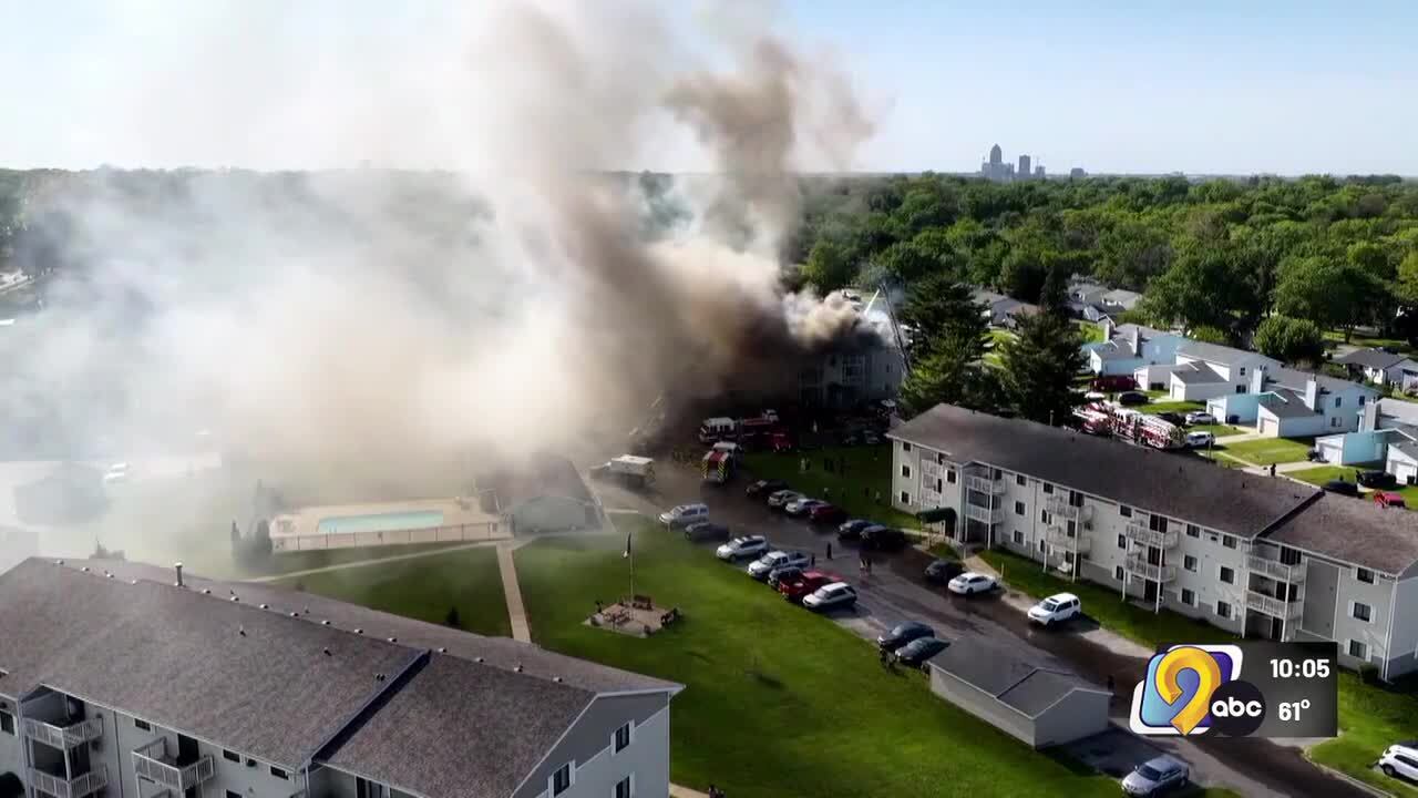 Fire displaces more than 70 residents at Des Moines apartment complex