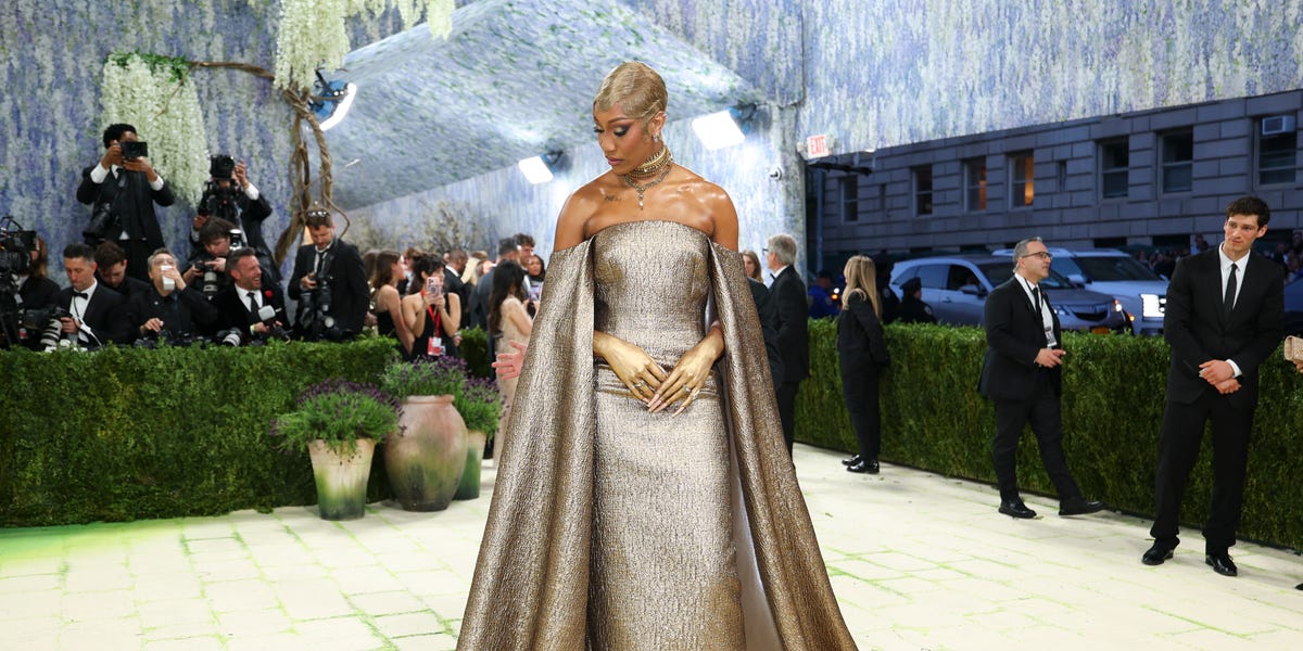 A’ja Wilson’s metallic Met Gala look is giving MVP energy on the carpet