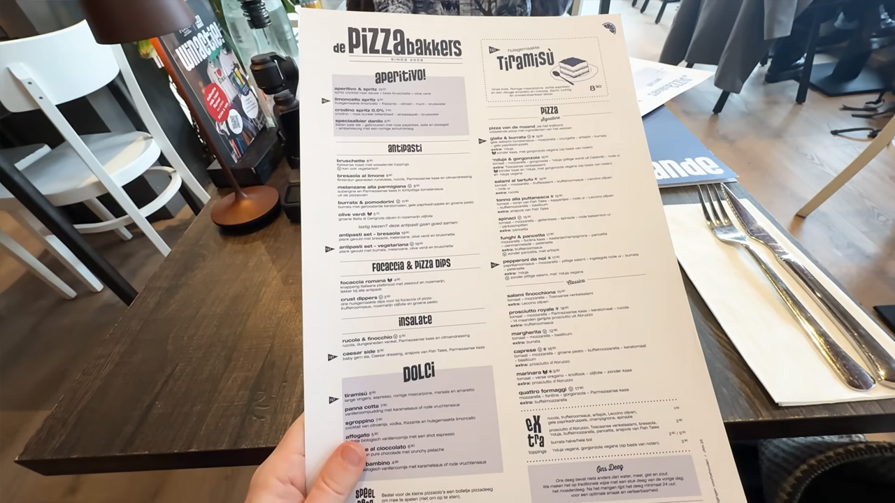 Alle gangen uitproberen bij een populaire Italiaanse restaurantketen