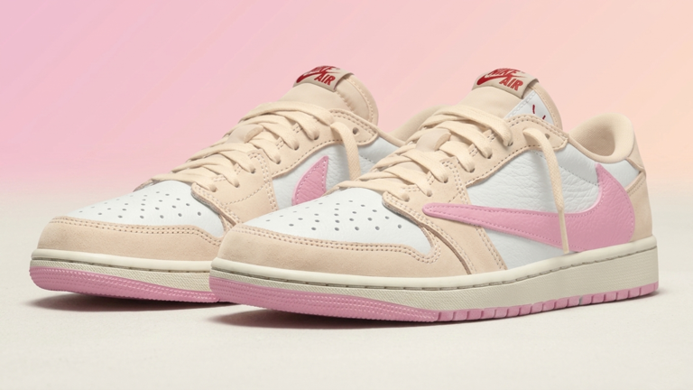 Travis Scott x Air Jordan 1 Low OG 'Sail/Tropical Pink': The bold ...