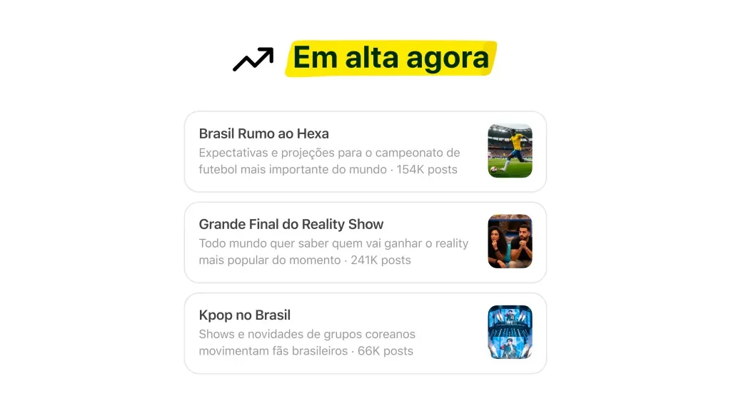 Threads agora tem aba “Em alta” com principais assuntos da rede social