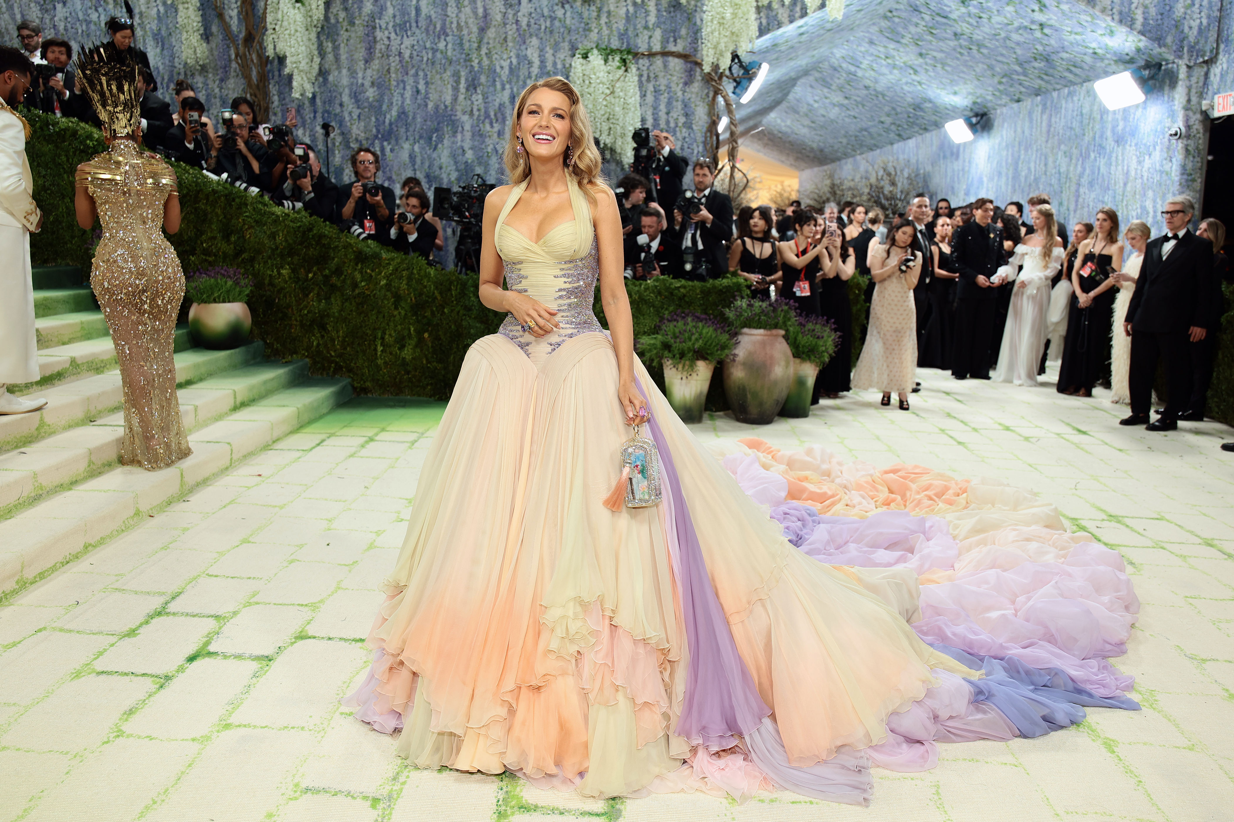 Blake Lively carries her kids’ art on the Met Gala 2026 red carpet