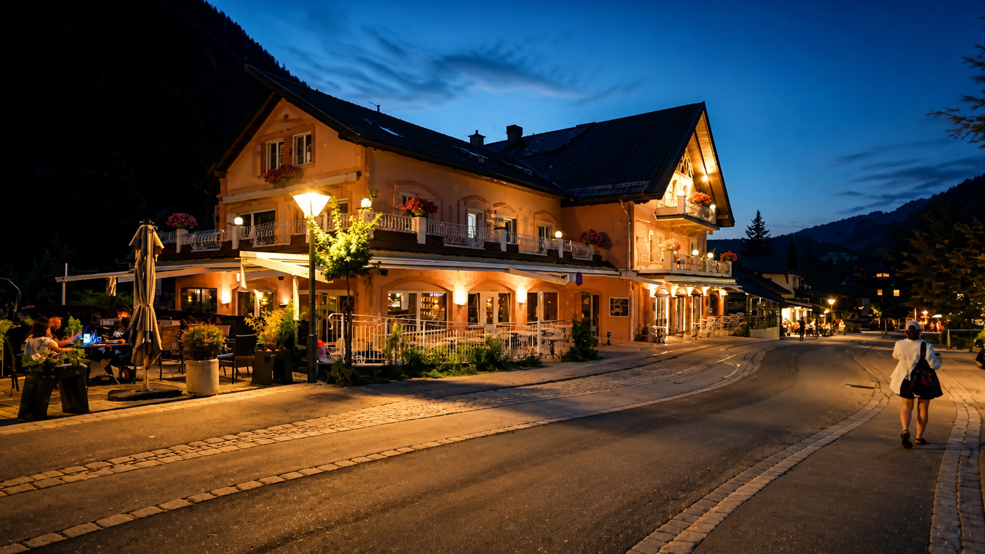 Enjoy a peaceful evening walk in Mayrhofen Austria (4K)