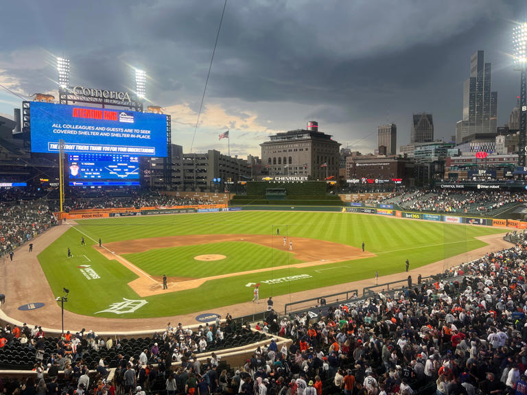 Detroit Tigers weather, rain delay vs Red Sox. When will game resume?