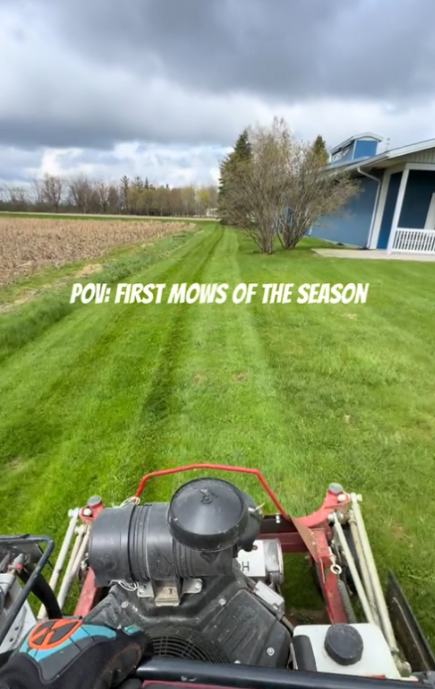 Back on the machine ASMR lawn mowing