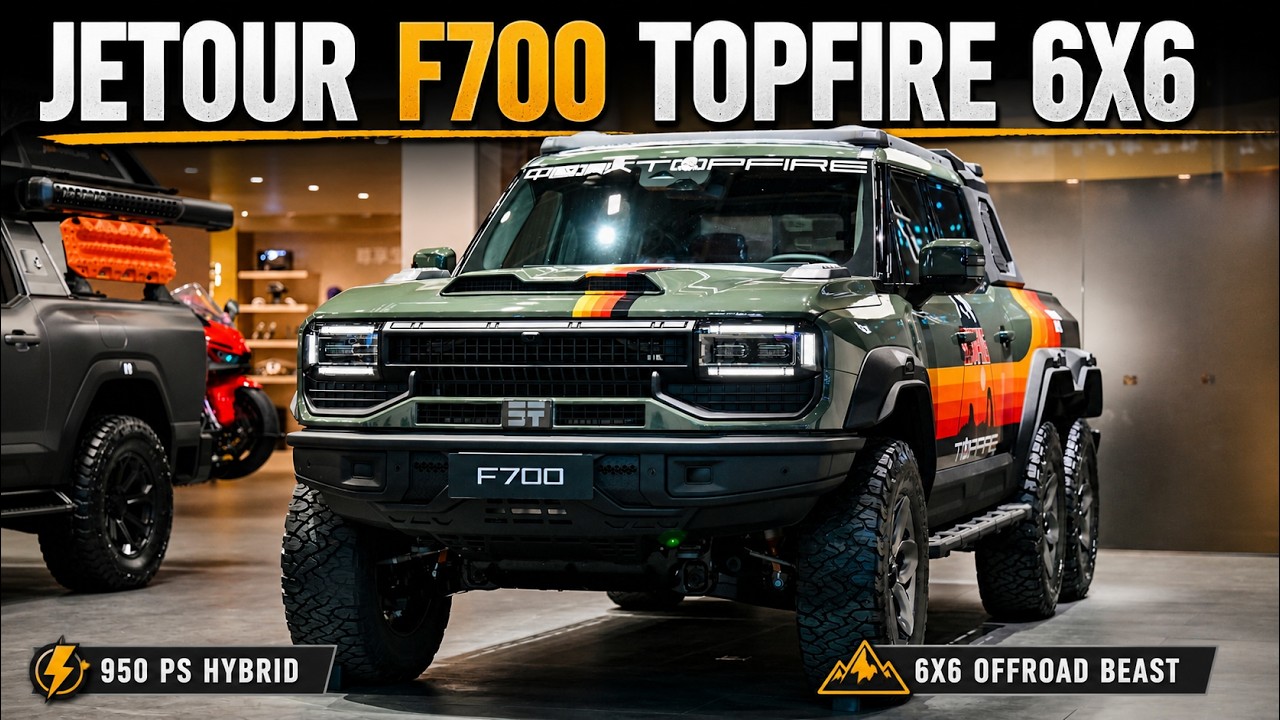 Jetour F700 TopFire 6x6: 950 PS & 1.135 Nm Hybrid-Pickup im Detail