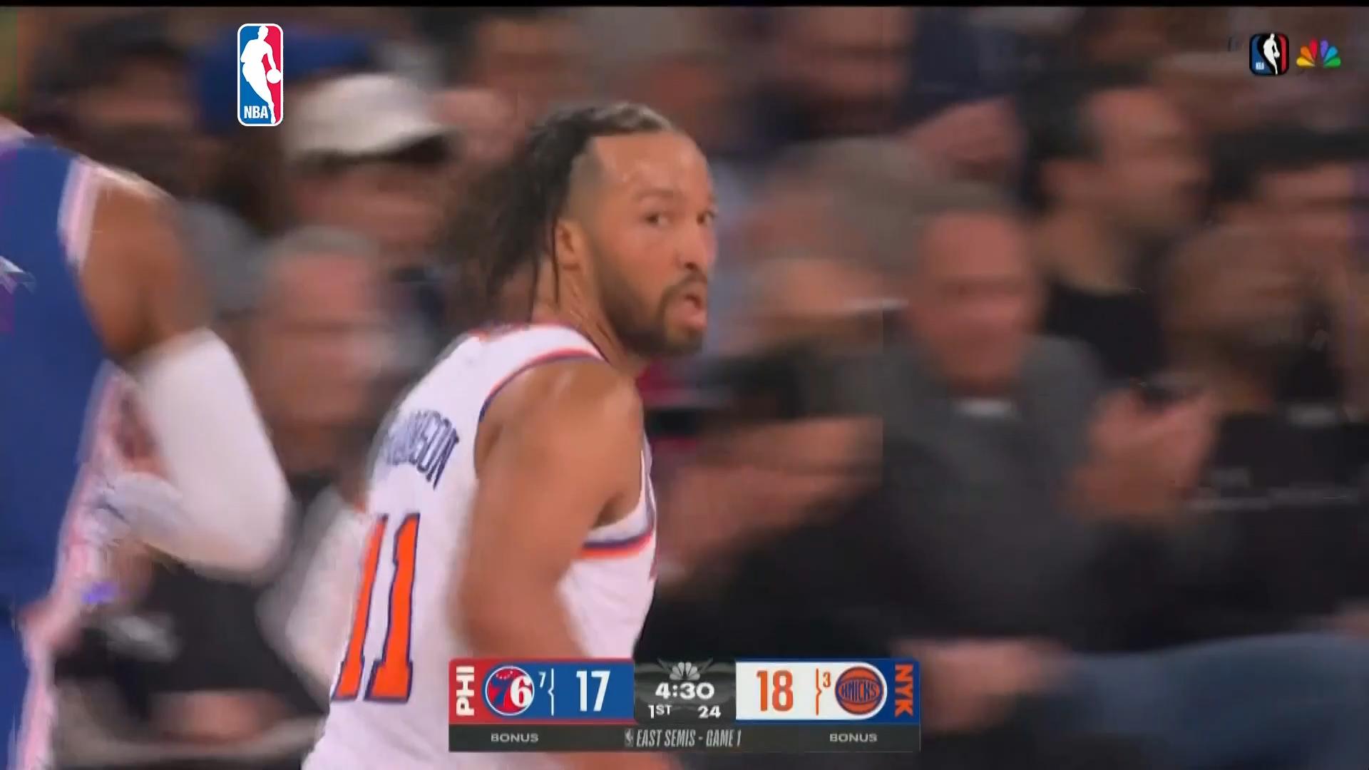 Knicks crush the 76ers 137-98 to start the second round