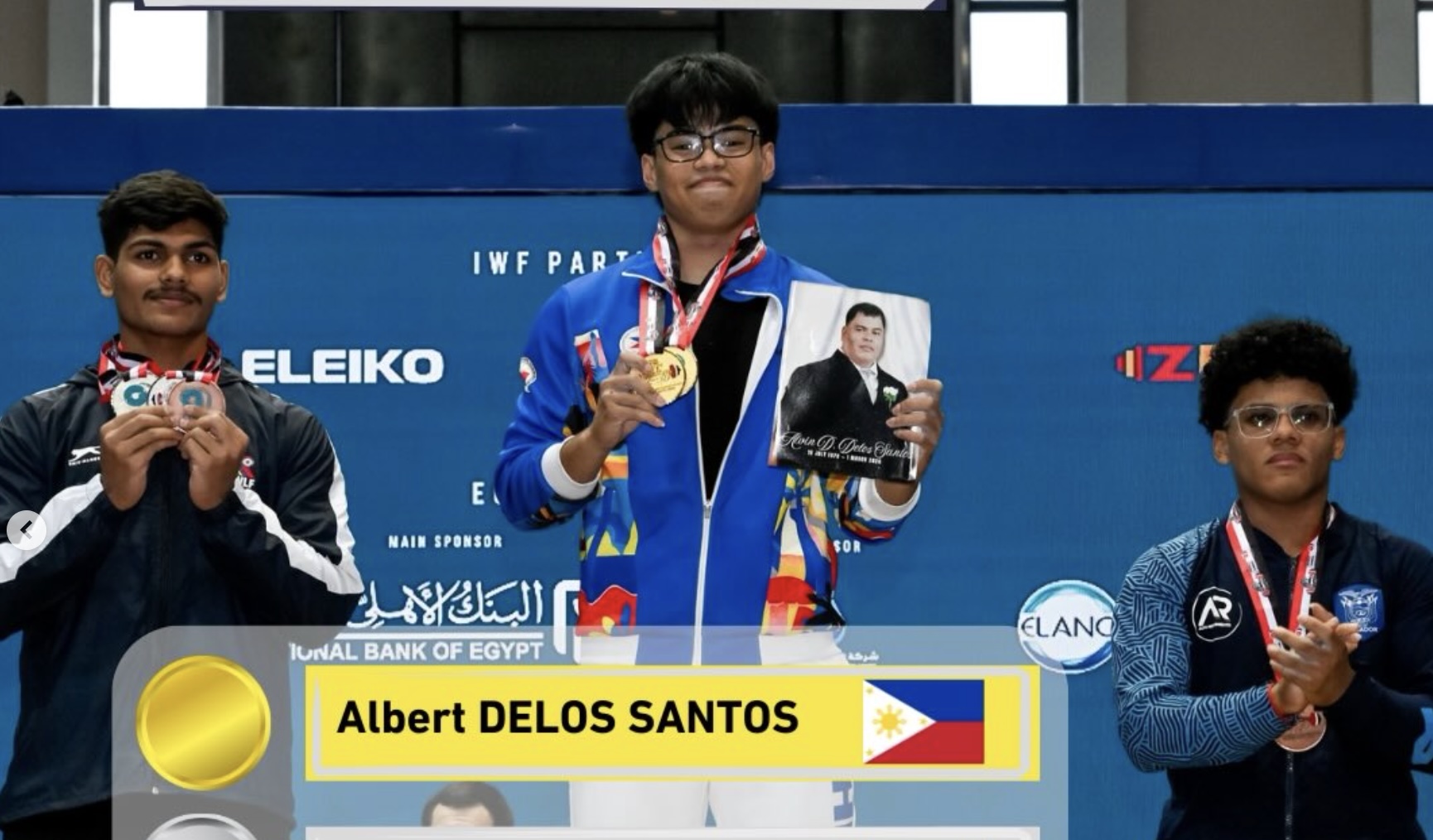 Albert delos Santos rules men’s 71kg at IWF Junior Championships