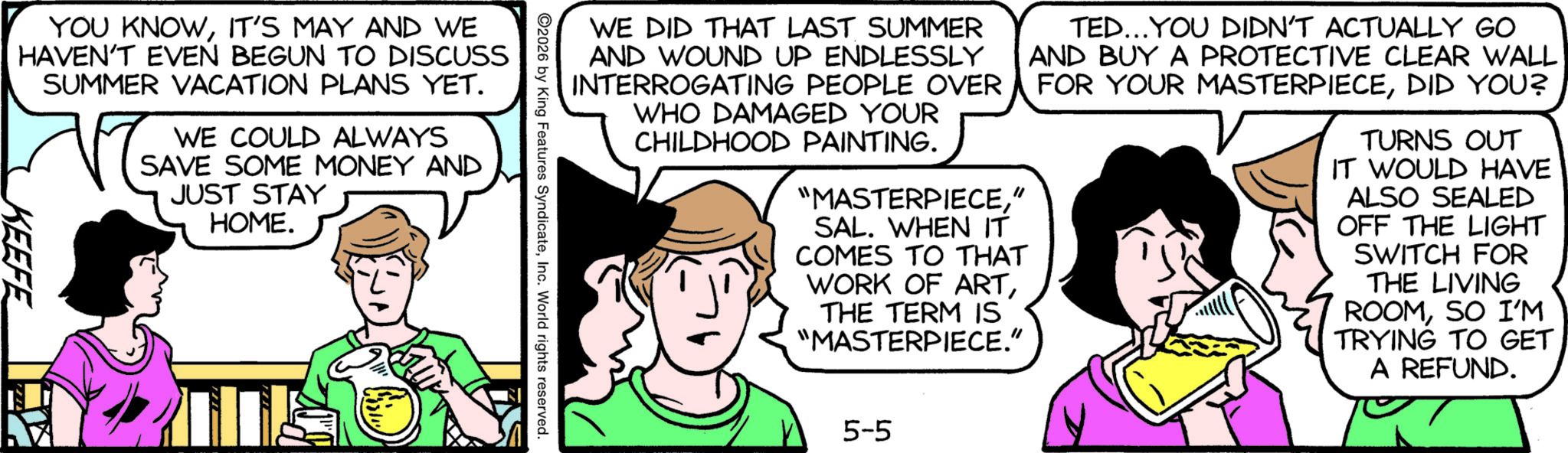 Sally Forth by Francesco Marciuliano; drawn by Jim Keefe