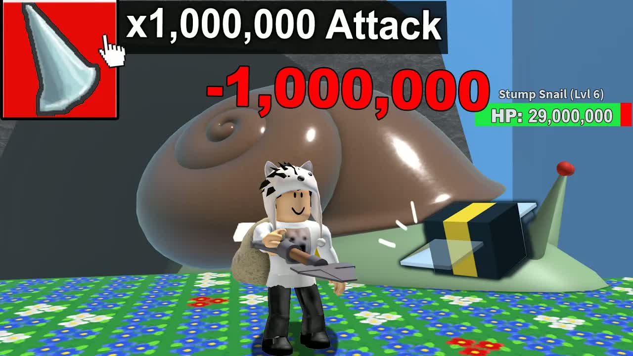 Bee Swarm Simulator, but I have 1,000,000 attack!
