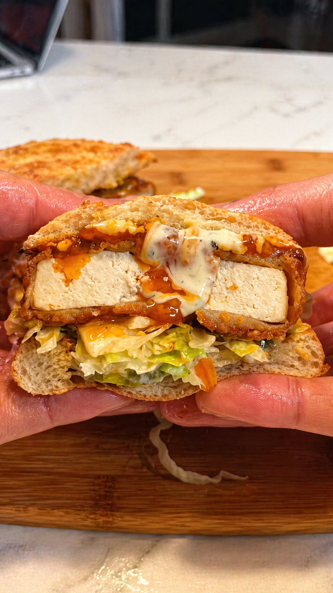 Transform tofu into the ultimate crispy sandwich