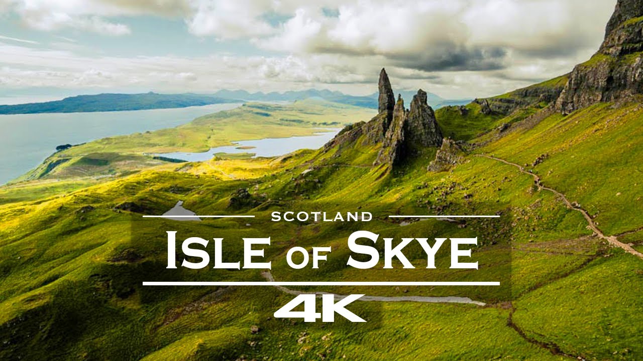 Isle of Skye Scotland in 4K cinematic drone views of the Old Man of Storr