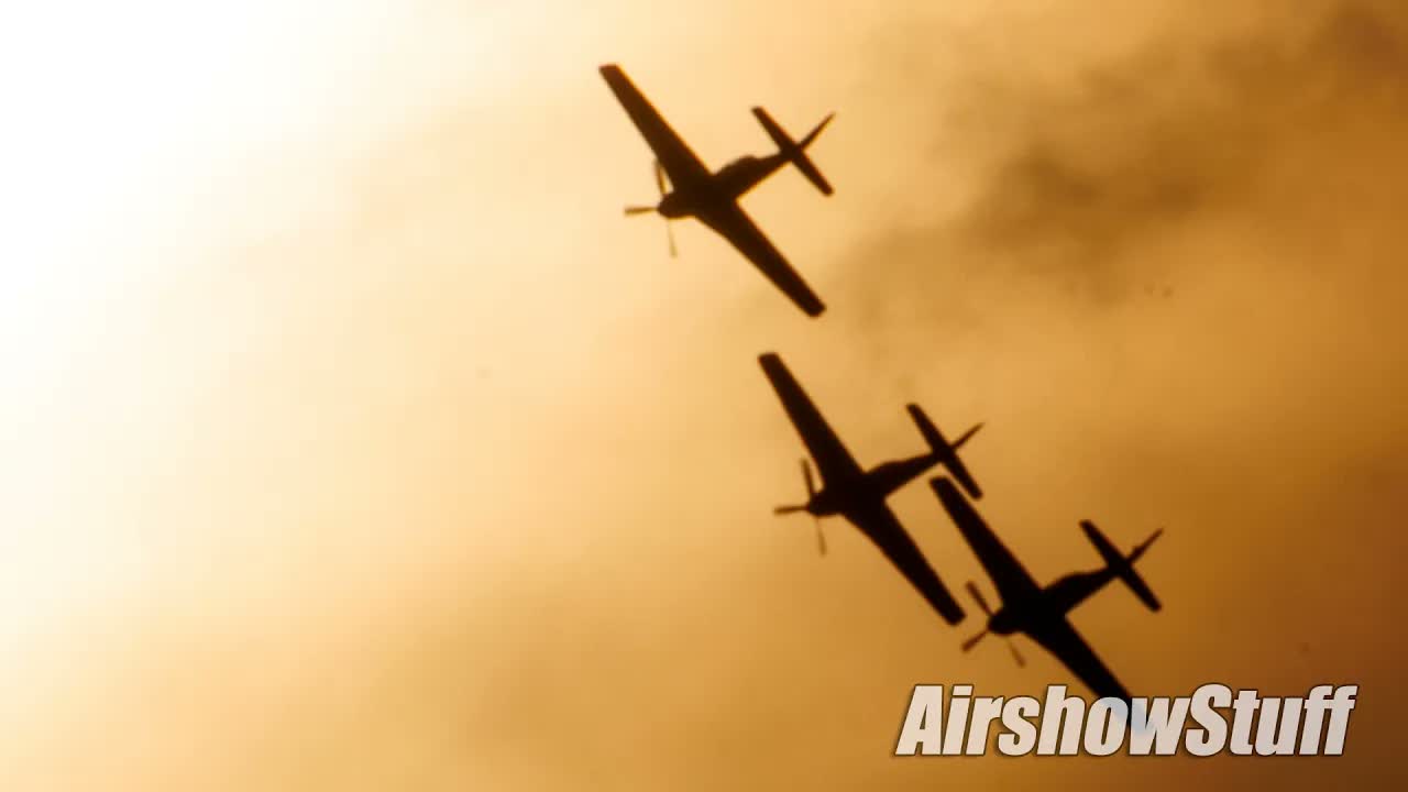 Watch mustangs glide through the sunset sky - "Timeless power"