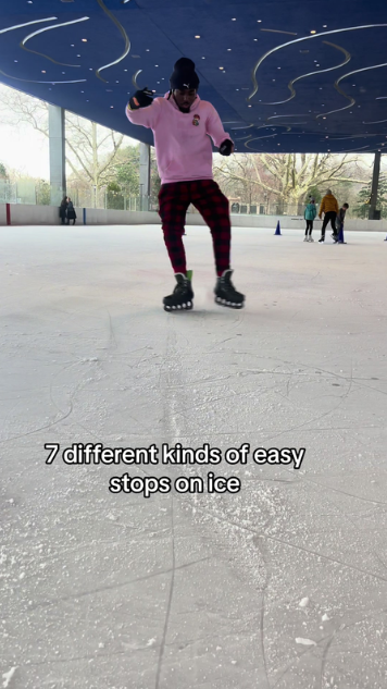Advanced ice skating stops show pro-level control