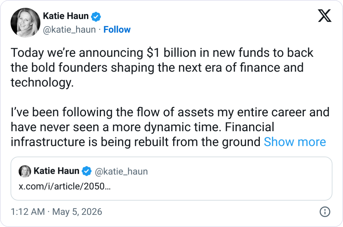 Haun Ventures raises $1B, adding AI to crypto focus