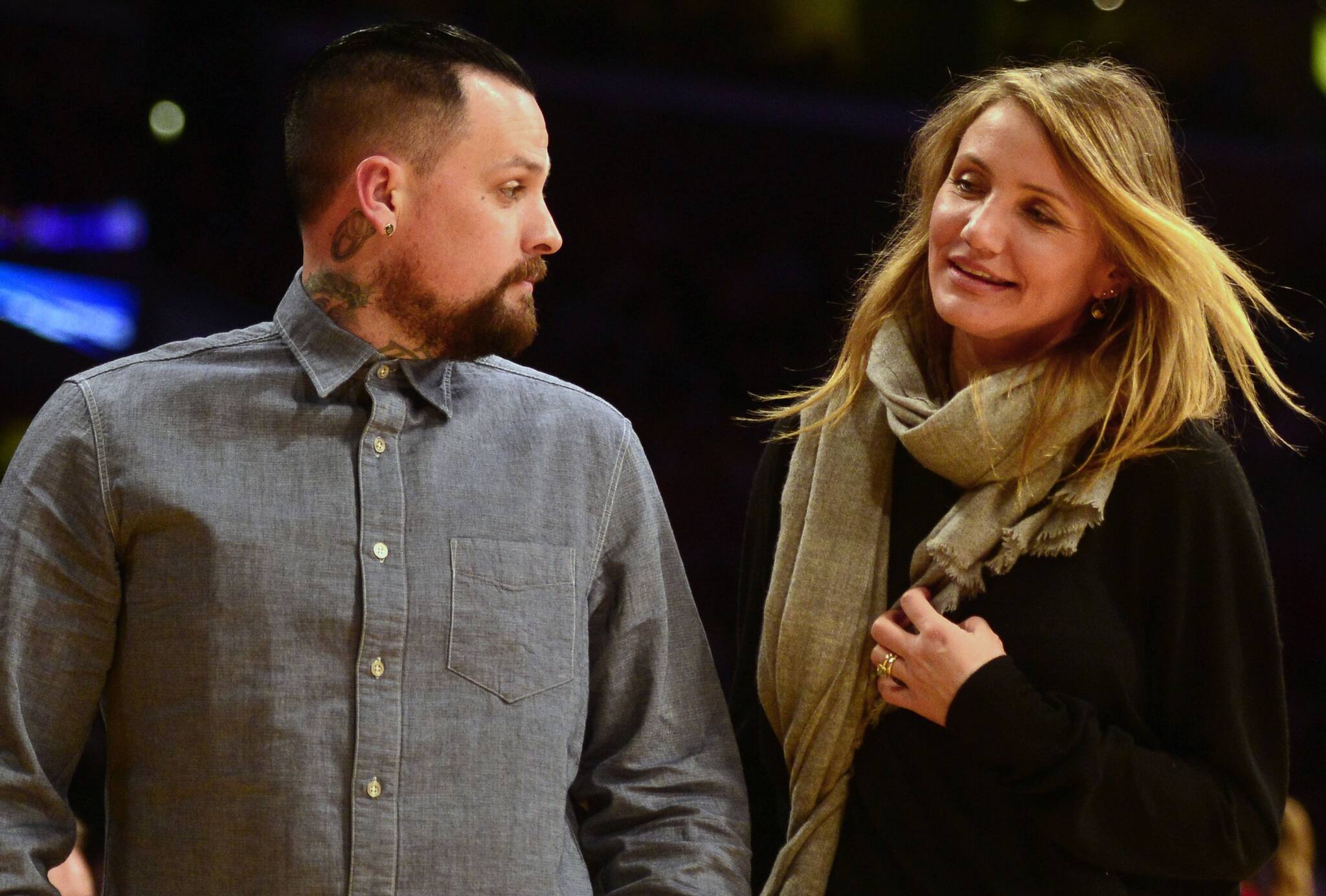 US-Schauspielerin Cameron Diaz und Ehemann Benji Madden freuen sich ...